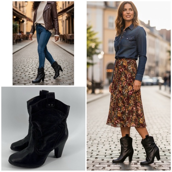 Born | Shoes | Born Boots Womens 85 Mid Calf Black Soft Leather Casual ...